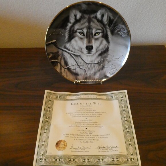 Franklin Mint | Art | Call Of The Wild Wolf Limited Edition Collectors ...